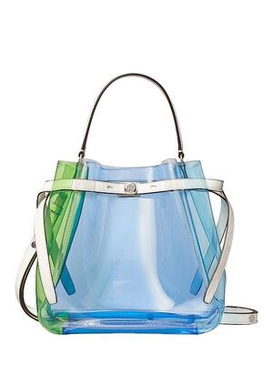 Tory Burch Romy Color-block Clear Bucket Bag - Multi