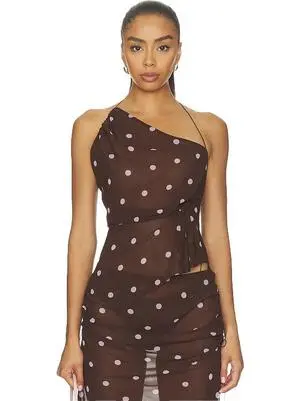 L'academie L'Academie Ramona Halterneck Top Brown