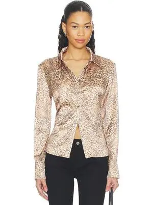 Lioness LIONESS Angelic Printed Satin Shirt Multi
