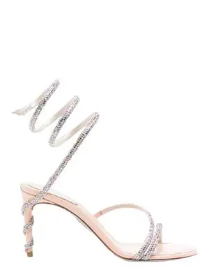 Rene Caovilla Cleo Crystal Embellished Sandals - Neutrals