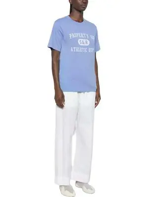 Sporty & Rich Property Logo Print T-shirt - Blue