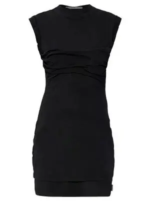 Alexander Wang Draped Layered Mini Dress - Black