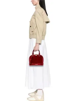 LOUIS VUITTON Louis Vuitton Monogram Vernis Alma BB Satchel Red