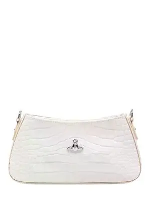 VIVIENNE WESTWOOD Vivienne Westwood Orb Croc-Effect Shoulder Bag Neutrals