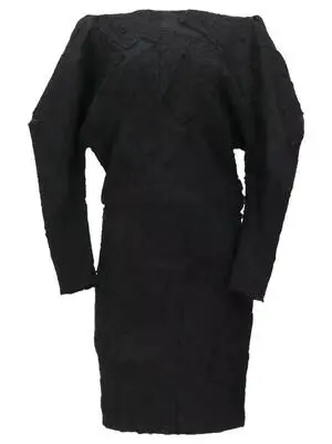 TOM FORD Patchwork-effect Textured Mini Dress - Black