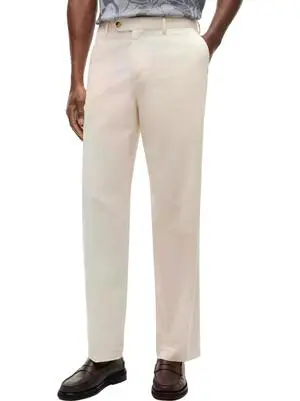 Tommy Hilfiger Pressed-crease Straight-leg Trousers - White