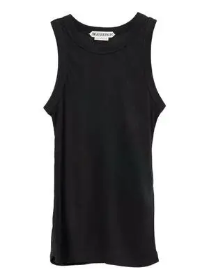 JW Anderson Sheer Ribbed Tank Top - Black