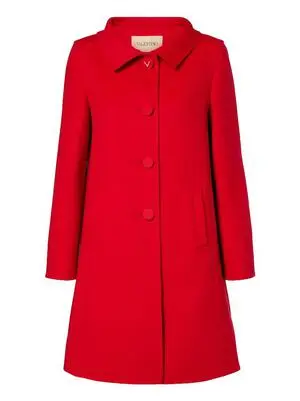 Valentino Garavani Wool And Cashmere Coat - Red