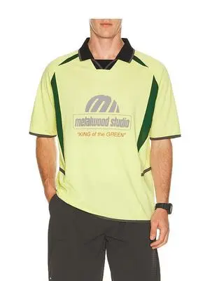 METALWOOD STUDIO King Of The Greens Jersey Polo - Yellow
