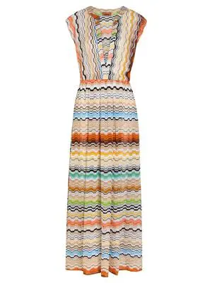 Missoni Zigzag Intarsia Fine-knit Maxi Cover-up Dress - Multicoloured