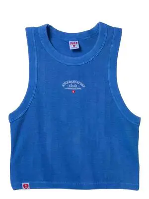 AAPE BY *A BATHING APE Heart Logo Embroidered Racerback Tank Top - Blue