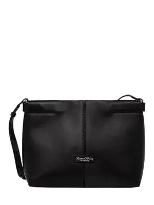 Marc O'polo Logo Patch Leather Tote Bag - Black