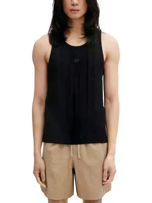 Filling Pieces Logo-embroidered Ribbed Vest - Black
