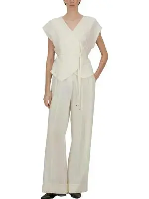 Herno Fade-effect Belted Top - Neutrals