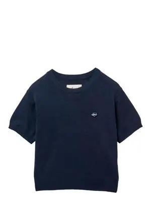AAPE BY *A BATHING APE Logo-patch Crewneck Jumper - Blue
