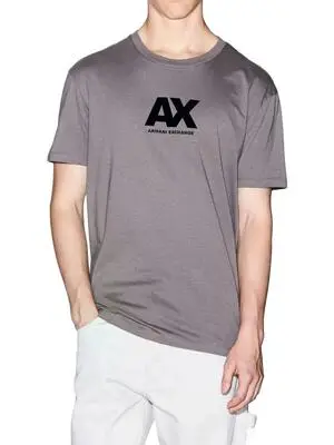 Armani Exchange Logo-print Jersey T-shirt - Grey