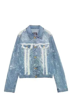 Dolce & Gabbana 2000s Embellished Denim Jacket - Blue
