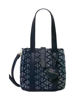 MORGAN Quilted Logo-plaque Tote Bag - Blue