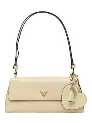 Guess Logo Plaque Shoulder Bag - Yellow