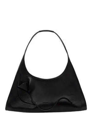 POLLINI Amonet Flower-appliqué Tote Bag - Black