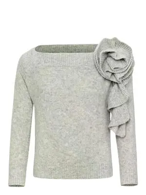 Hellessy Odin Rosette Detail Sweater - Grey