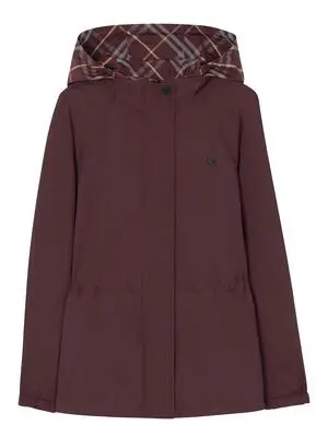 Burberry Reversible Hooded Check Jacket - Red