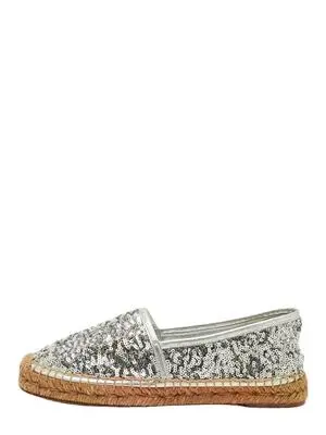 Dolce & Gabbana Sequin Espadrilles - Silver