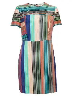 Diane Von Furstenberg Striped Mini Dress - Blue