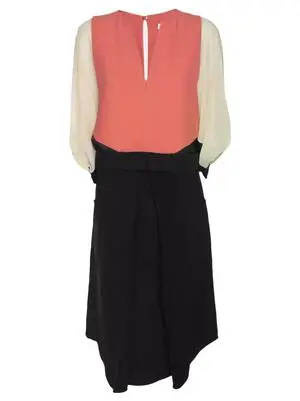 Chloé Color-block Midi Dress - Black