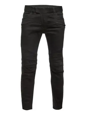 Balmain Ribbed Slim-fit Jeans - Black