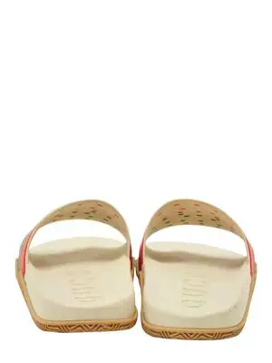 Gucci Gg Web Pool Slides - Neutrals