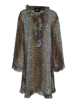 D&G PREOWNED Animal Print Mini Dress - Neutrals
