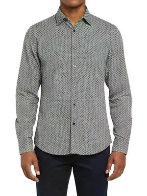 Gucci Button-down Long-sleeve Printed Cotton Shirt - White