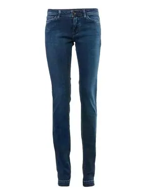 Dolce & Gabbana Slim-fit Jeans With Logo Plaque - Blue