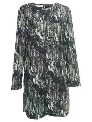 Marni Abstract Print Mini Dress - Black