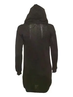 Elisabetta Franchi Lurex Hooded Mini Dress - Black