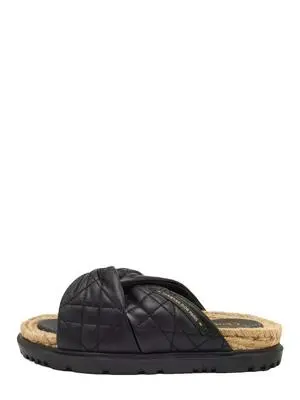 Dior D-twist Cannage Espadrille Sandals - Black