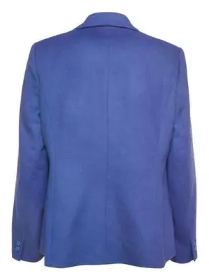 Marina Rinaldi Felt Single-breasted Blazer - Blue