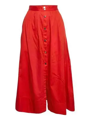 MAJE Maje Red Cotton Midi Skort