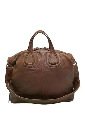 Givenchy Nightingale Leather Satchel - Brown