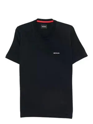 Kiton Logo-embroidered T-shirt - Blue
