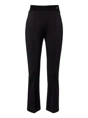 Agnona Cropped Slim Jersey Pants - Black