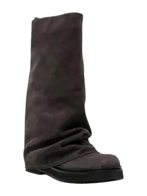 Attico The Attico Slouchy Suede Boots Grey