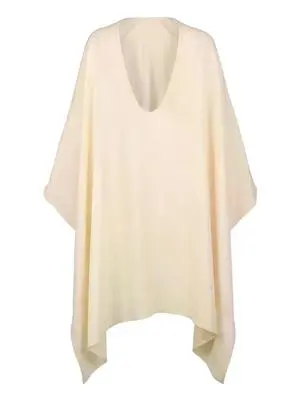 Valentino Garavani V-neck Cape With Draped Detail - Neutrals