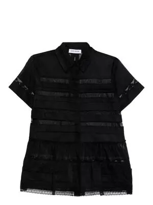 Dice Kayek Lace-trimmed Paneled Shirt - Black