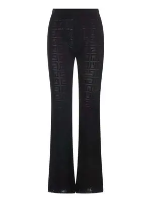 Givenchy Logo Pattern Elasticated Waistband Trousers - Black
