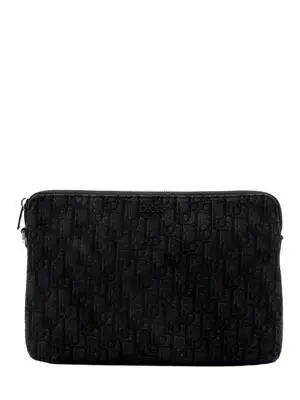 Dior Oblique Canvas Zipped Pouch - Black