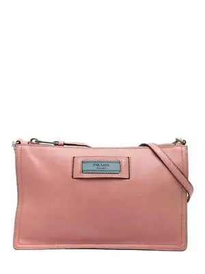 Prada Glace Calf Etiquette Shoulder Bag - Pink
