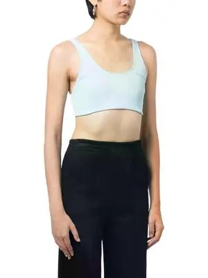 SPORTY & RICH Ribbed Racerback Tank Top - Blue