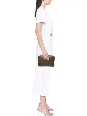LOUIS VUITTON Monogram Canvas Troussse Toilette 23 Clutch Bag - Brown